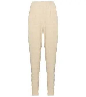 TOTEME Smocked High-rise Slim Pants