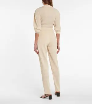 TOTEME Smocked High-rise Slim Pants