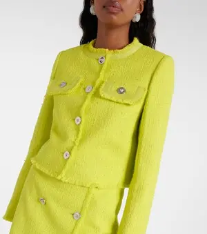 Versace Cotton-blend Bouclé Jacket