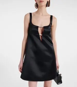 Nina Ricci Cutout Satin Mini Dress