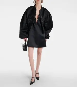 Nina Ricci Cutout Satin Mini Dress