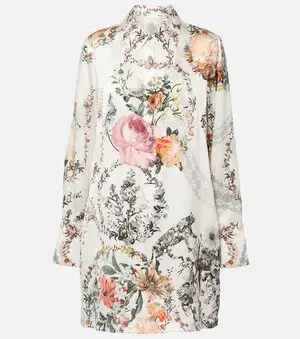 Camilla Floral Silk Shirt Dress - Multicoloured