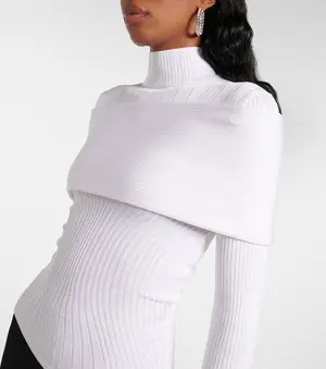 MUGLER Ribbed Knit Top