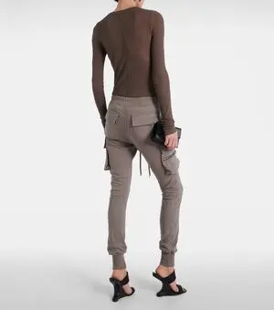 Rick Owens High-rise Cotton Skinny Cargo Pants