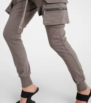 Rick Owens High-rise Cotton Skinny Cargo Pants