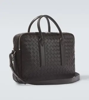 Bottega Veneta Getaway Intrecciato Leather Briefcase