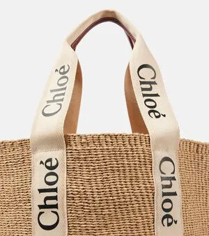 Chloé Woody Large Raffia Tote Bag - Neutrals
