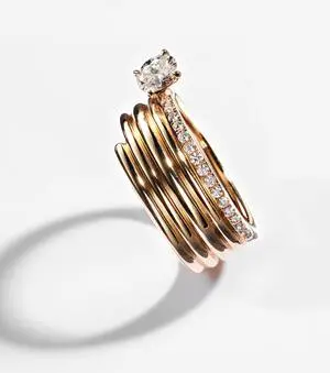 REPOSSI 18kt Rose Diamond Ring
