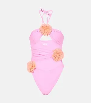 SAME Rose Cutout One-piece Swimsuit - Pink