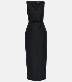 EMILIA WICKSTEAD Illyse Floral Midi Dress - Black