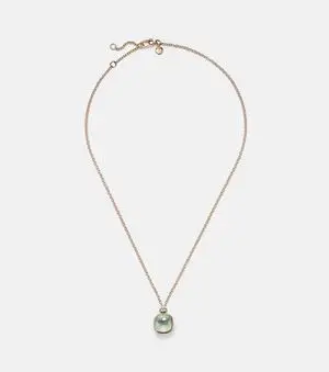 Pomellato Nudo 18kt Rose And White Gold Necklace With Prasiolite And Diamonds - Green