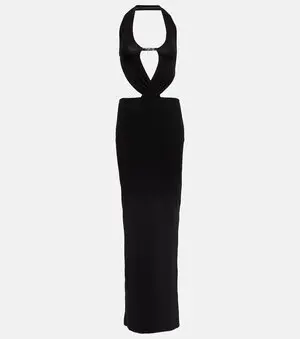 AYA MUSE Chain-detail Cutout Maxi Dress - Black