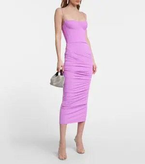 Alex Perry Regan Midi Skirt - Purple