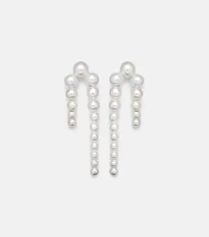 Sophie Bille Brahe 14kt Yellow Gold And Pearl Drop Earrings - White