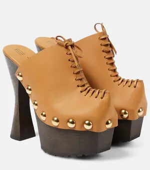 Etro Plateau 90 Leather Pumps - Brown
