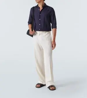 Frescobol Carioca Long-sleeved Linen Shirt
