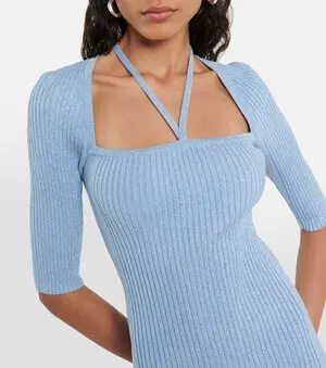 GANNI Ribbed Knit Mini Dress
