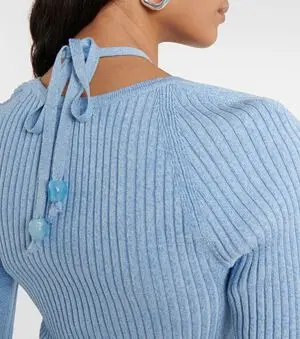 GANNI Ribbed Knit Mini Dress