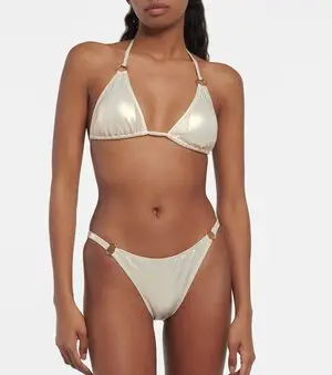 Melissa Odabash St Barths Bikini Top - Metallic