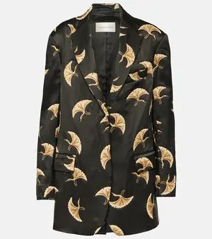 Dries Van Noten Printed Satin Blazer