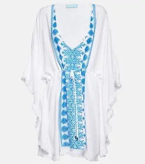 Melissa Odabash Isabelle Embroidered Minidress - Blue