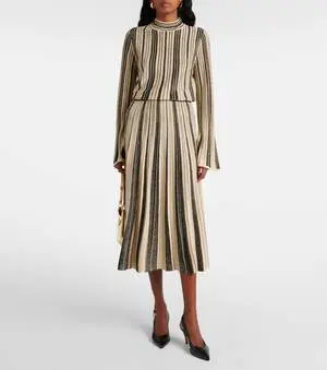 Zimmermann Striped Metallic Knit Top