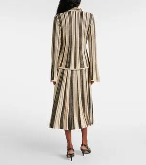 Zimmermann Striped Metallic Knit Top