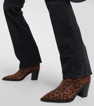 GIANVITO ROSSI Denver Leopard-print Leather Boots
