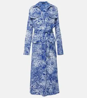 Proenza Schouler Vanessa Printed Shirt Dress - Blue