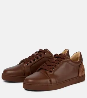 CHRISTIAN LOUBOUTIN Fun Vieira Calf Leather Sneakers - Brown