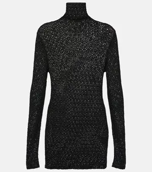 TOTEME Crochet Turtleneck Top