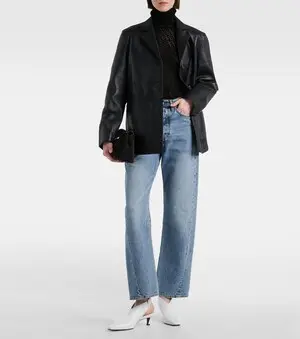 TOTEME Crochet Turtleneck Top