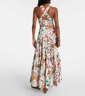 Dolce & Gabbana Capri Printed Cotton Crop Top