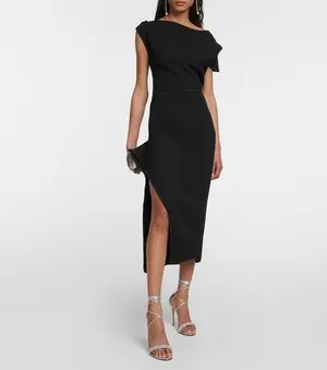 Maticevski Narrate Side-slit Crepe Pencil Skirt