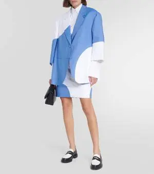 Thom Browne Polka-dot Oversized Cotton Blazer