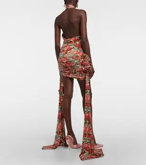Magda Butrym Floral Draped Miniskirt