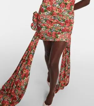 Magda Butrym Floral Draped Miniskirt