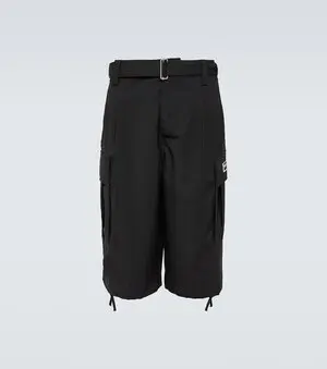 Kenzo Virgin Wool Cargo Shorts - Black