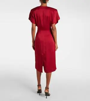 Stella McCartney Draped Satin Midi Dress