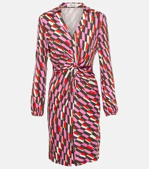 Diane Von Furstenberg Printed Wrap Minidress - Multicoloured