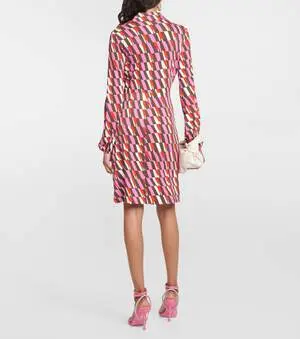 Diane Von Furstenberg Printed Wrap Minidress