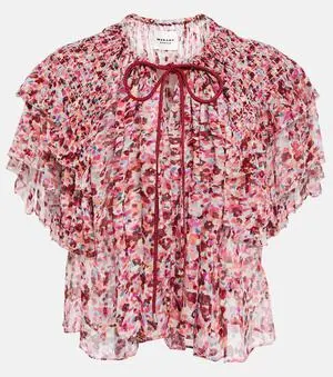 MARANT ETOILE Fapani Printed Georgette Top - Multicoloured