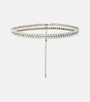 Amina Muaddi Crystal Embellished Waist Chain