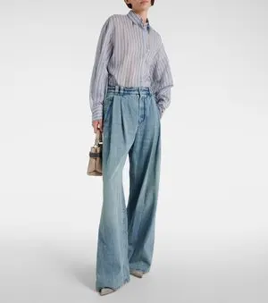 Brunello Cucinelli Striped Cotton-blend Shirt