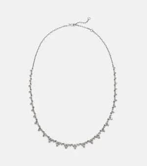 Ileana Makri Rivulet Tears Diamond Necklace In 18kt White Gold - Silver