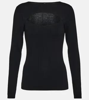 Jardin Des Orangers Cutout Virgin Wool Sweater