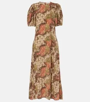 Ulla Johnson Calais Silk Paisley Midi Dress - Multicoloured