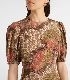 Ulla Johnson Calais Silk Paisley Midi Dress