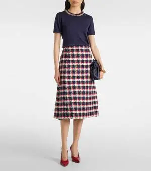 Carolina Herrera Embellished Wool And Silk Sweater