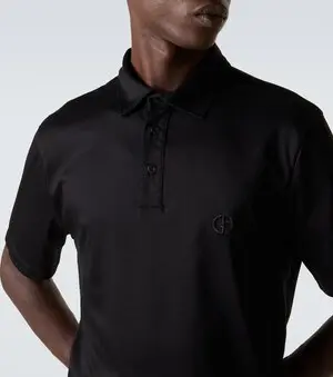 Giorgio Armani Cotton Polo Shirt - Black